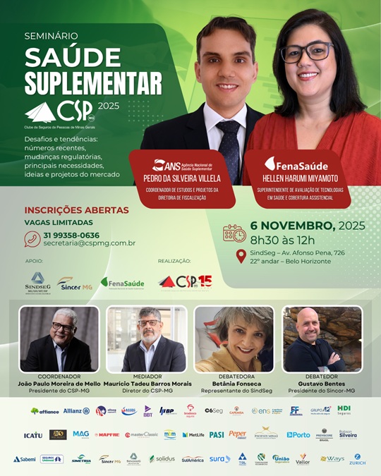 CSP-MG: ANS e FenaSaúde em seminário de saúde suplementar